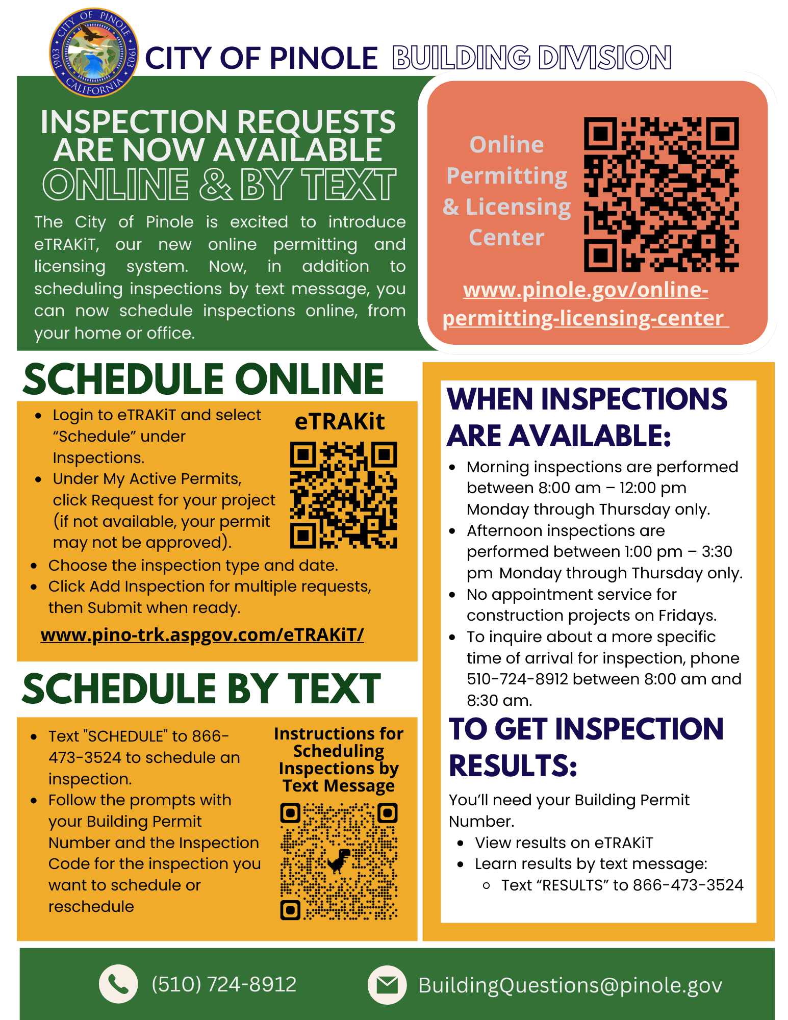 Inspections -Welcome to the City of Pinole